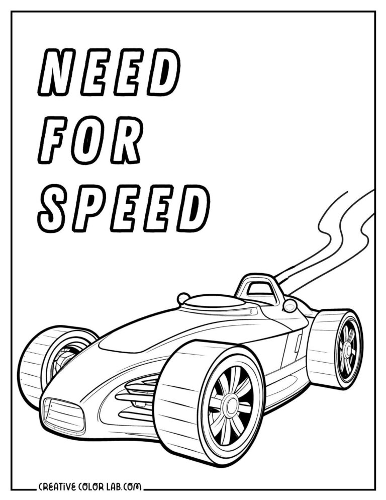 Race Car Coloring Pages | Free Motorsport Printables