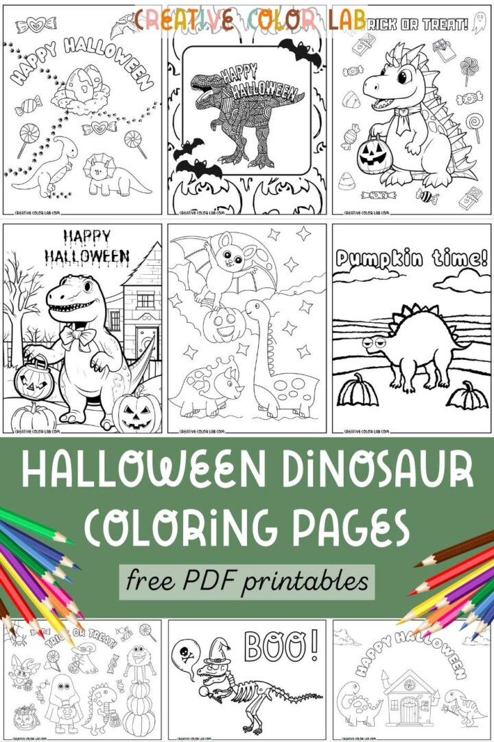 Printable Halloween Dinosaur Coloring Pages