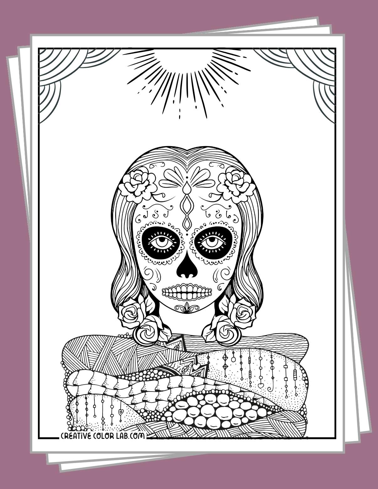 free printable skull coloring pages for kids
