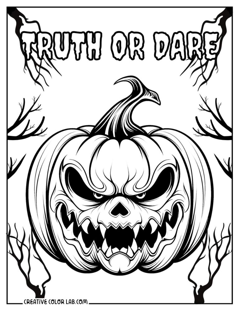 15 Scary Halloween Coloring Pages | Free PDF Printables