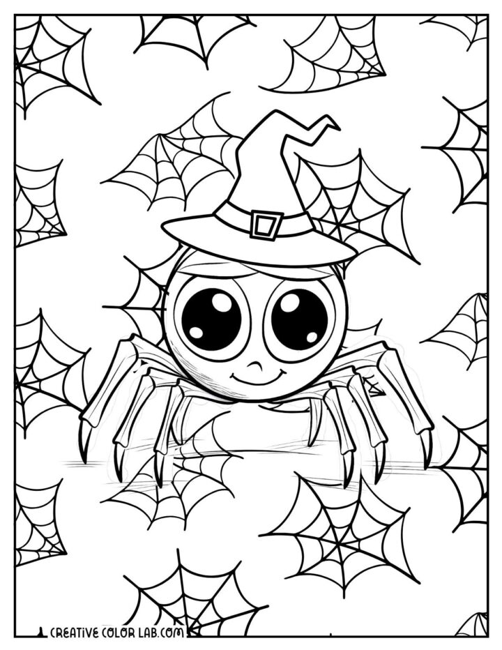 Spider Coloring Pages for Halloween + Beyond