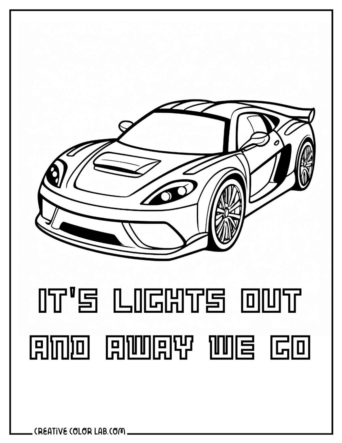 Race Car Coloring Pages | Free Motorsport Printables