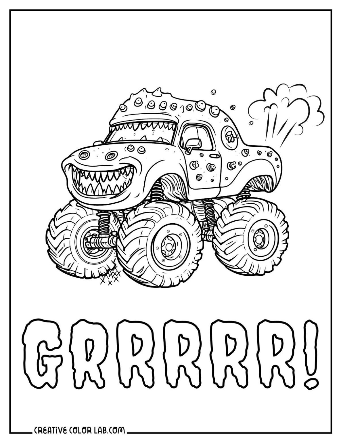 15 Monster Truck Coloring Pages | Free PDF Printables
