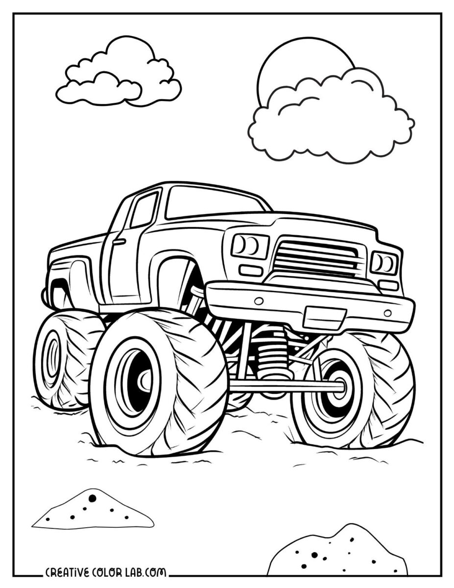 15 Monster Truck Coloring Pages | Free PDF Printables