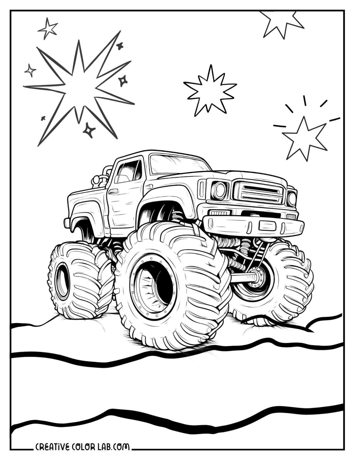 15 Monster Truck Coloring Pages | Free PDF Printables