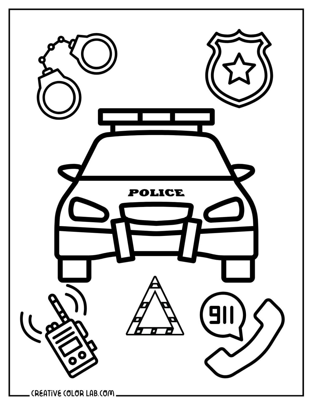 27 Police Car Coloring Pages | Free PDF Printables