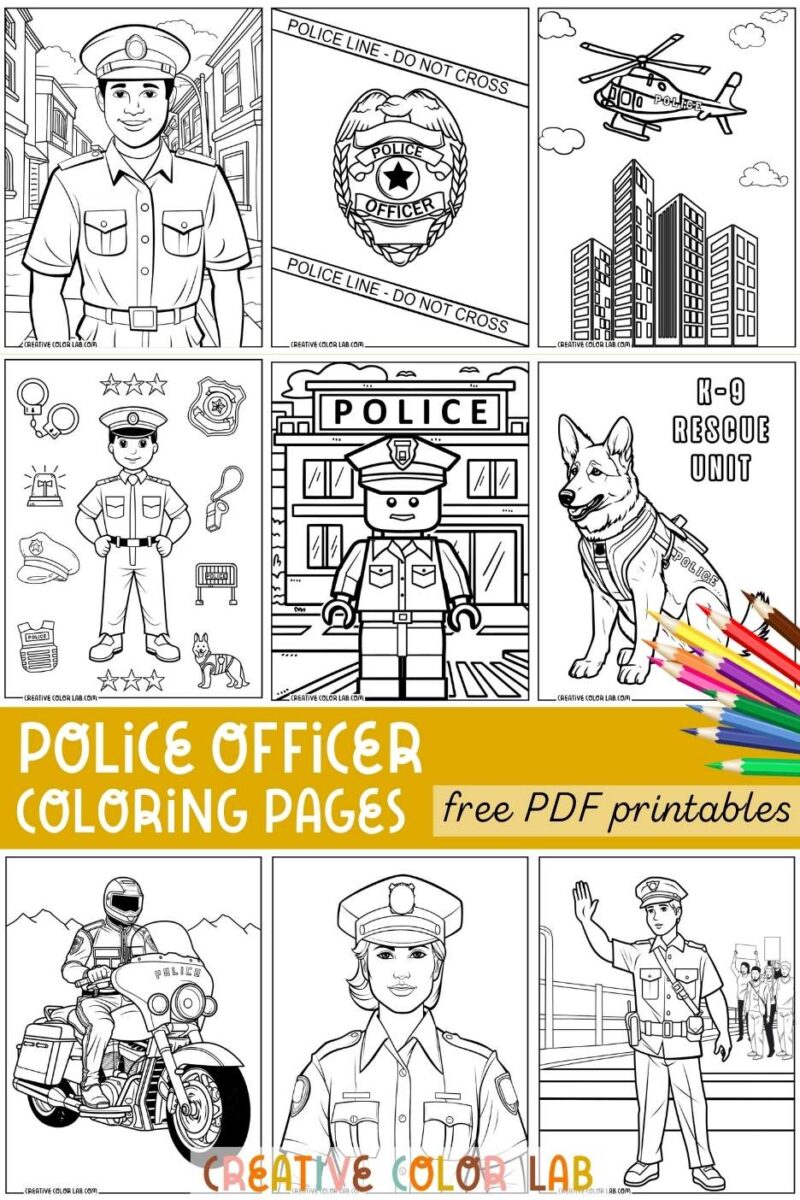 29 Police Coloring Pages | Free PDF Printables