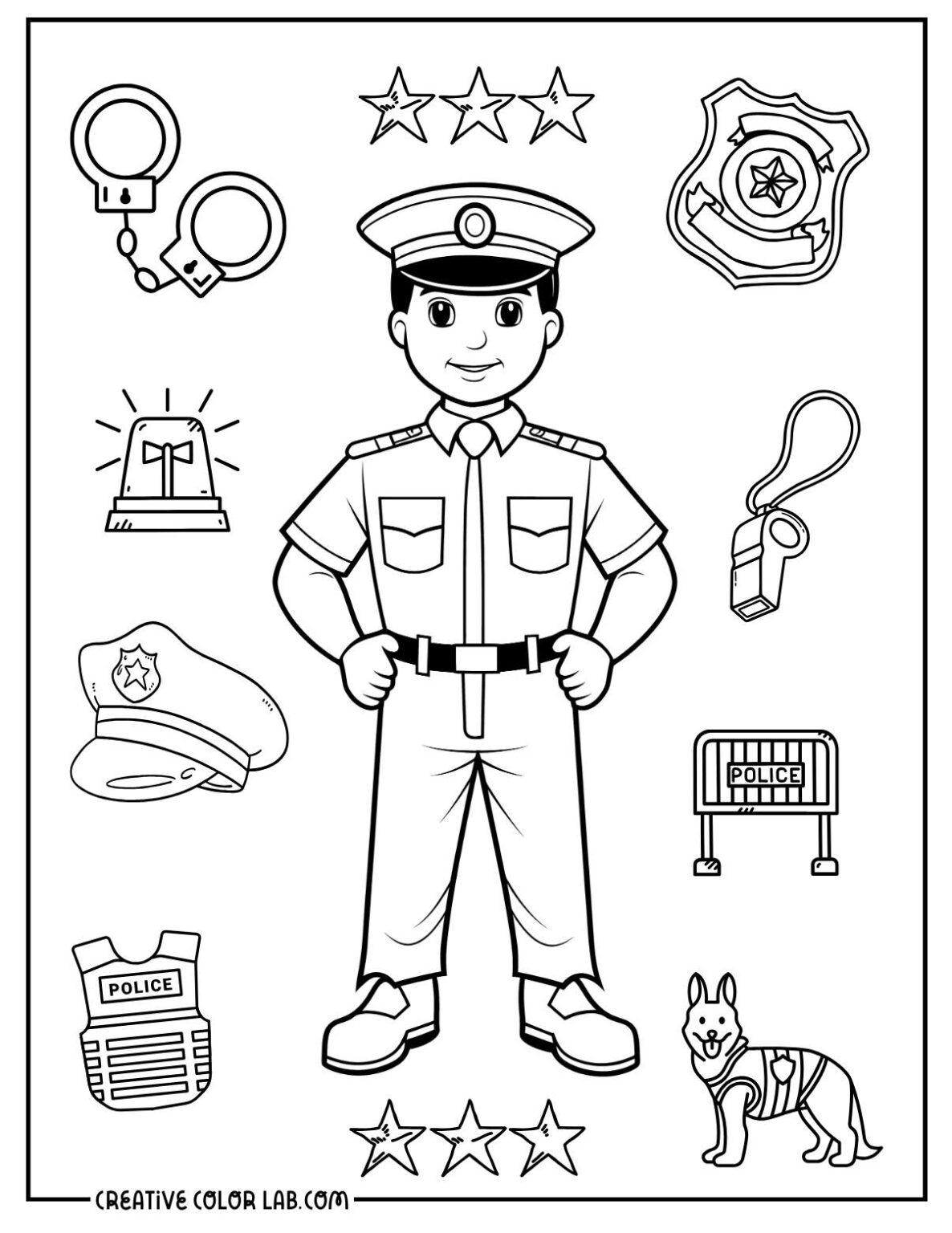29 Police Coloring Pages | Free PDF Printables