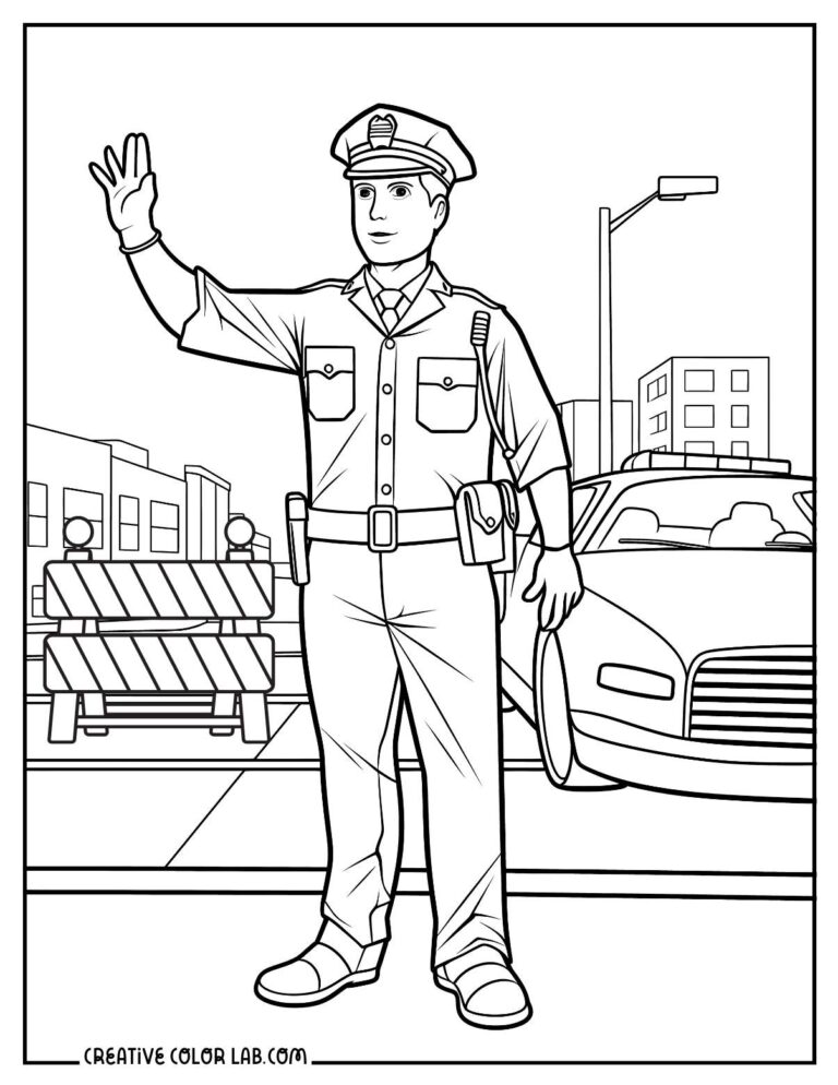 29 Police Coloring Pages | Free PDF Printables
