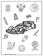Race Car Coloring Pages | Free Motorsport Printables