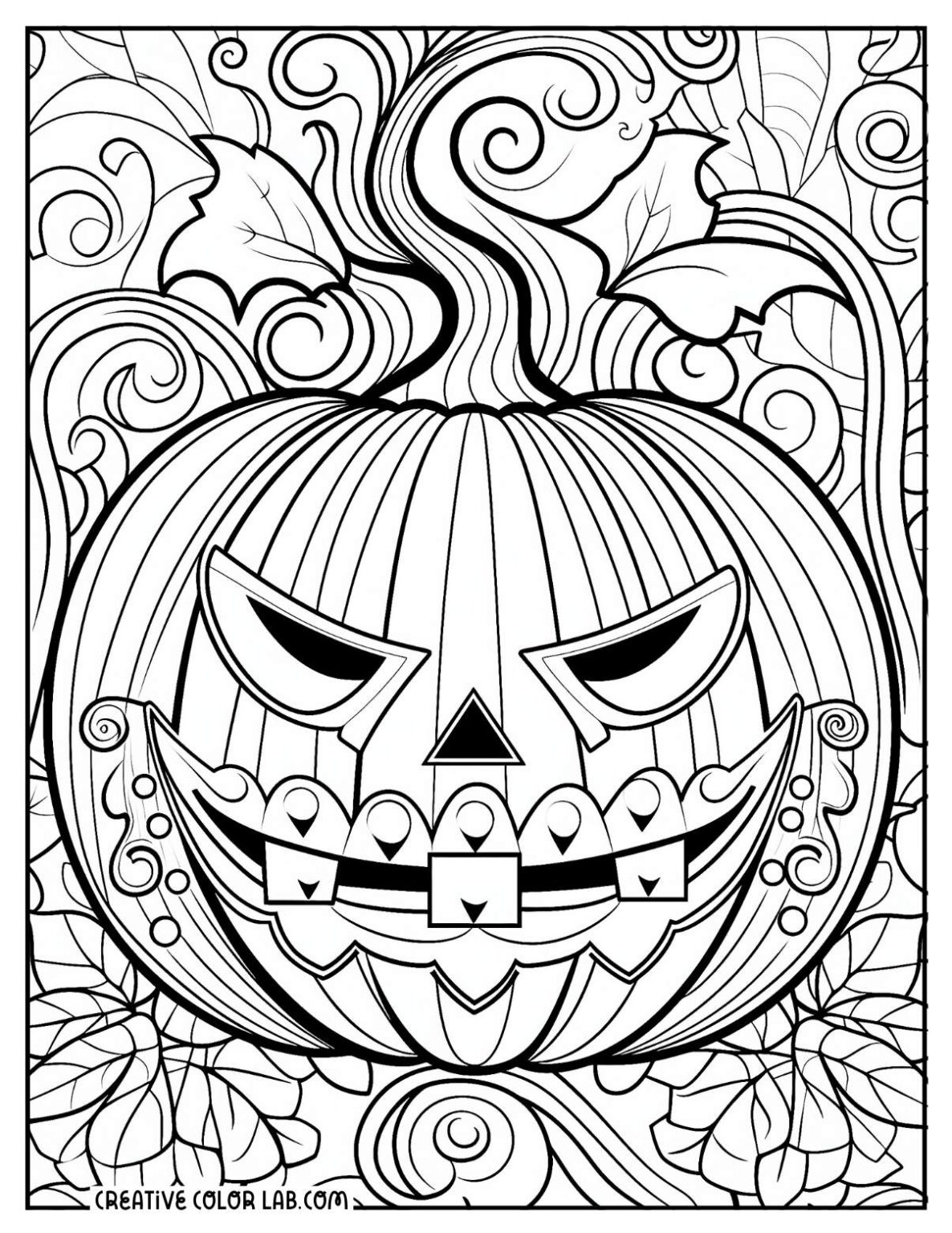 Halloween Zentangle Coloring Pages | PDF Printables
