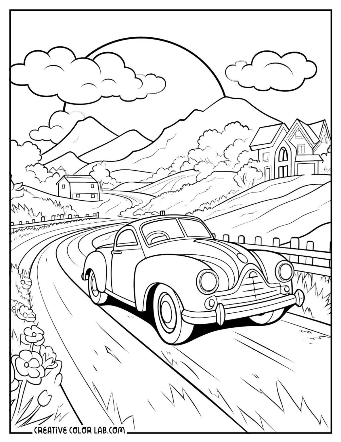 Car Coloring Pages | Free PDFs
