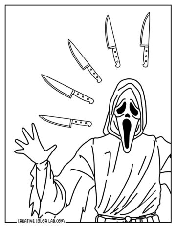 Ghostface Coloring Pages | Printables in PDF Format