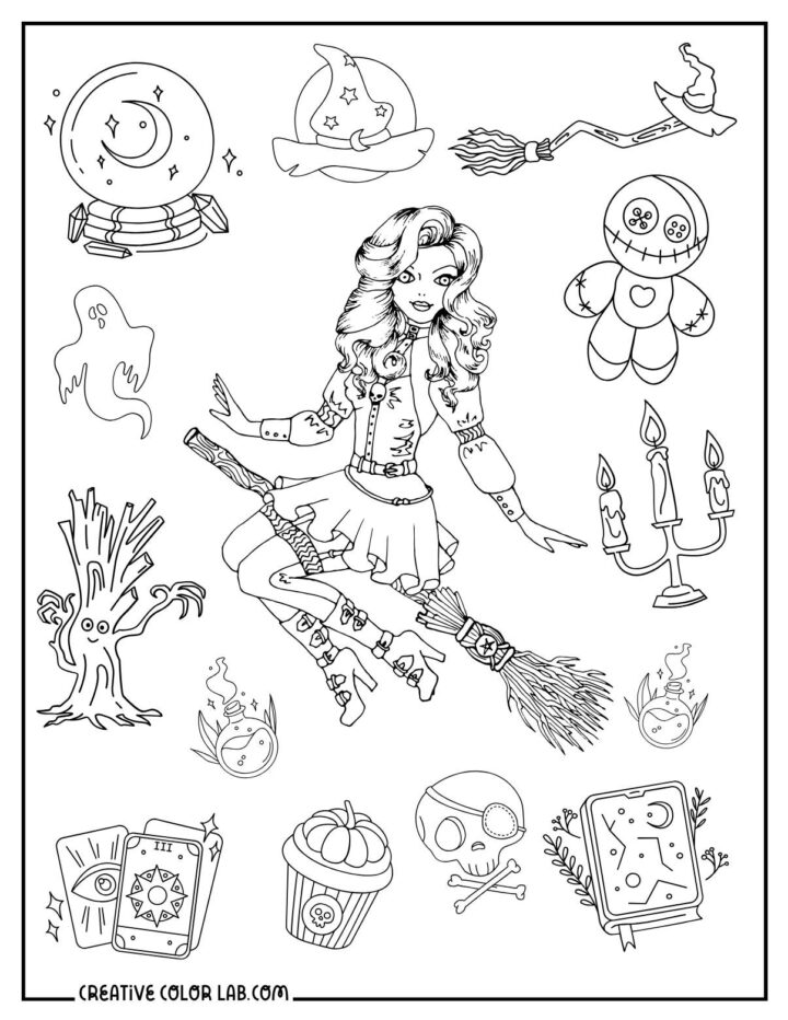 Witch Coloring Pages | Free PDFs