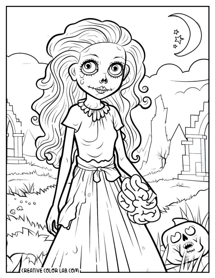 Coloring Pages of Zombies Collection to Color