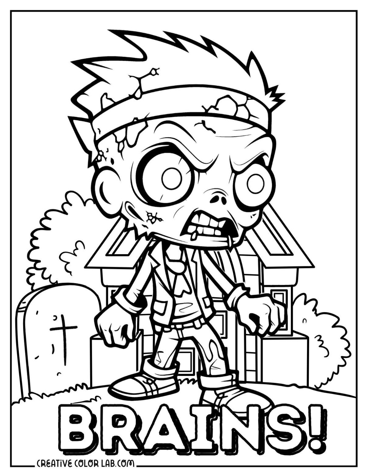 Coloring Pages of Zombies Collection to Color