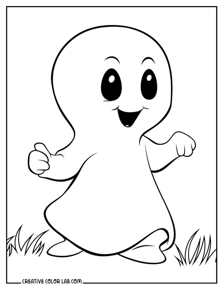 Free, Printable Halloween Ghost Coloring Pages