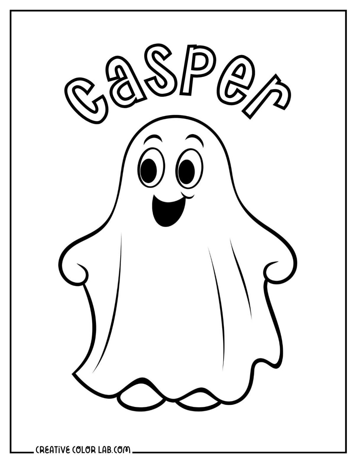 Free, Printable Halloween Ghost Coloring Pages