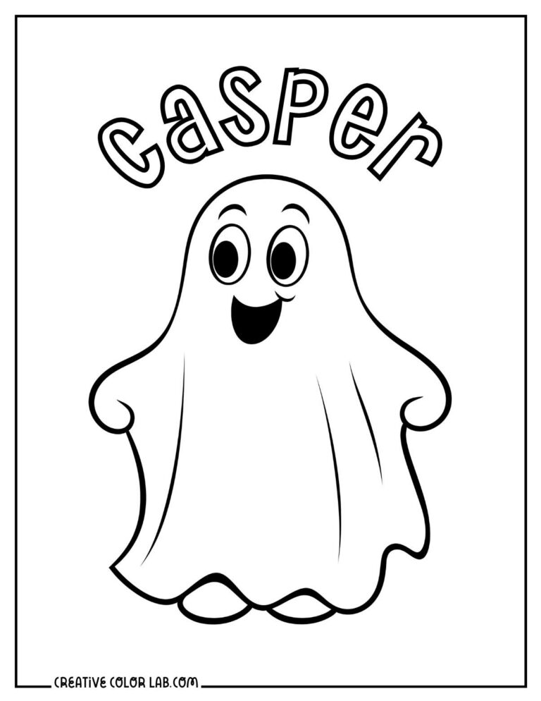 Free, Printable Halloween Ghost Coloring Pages