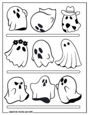 Free, Printable Halloween Ghost Coloring Pages