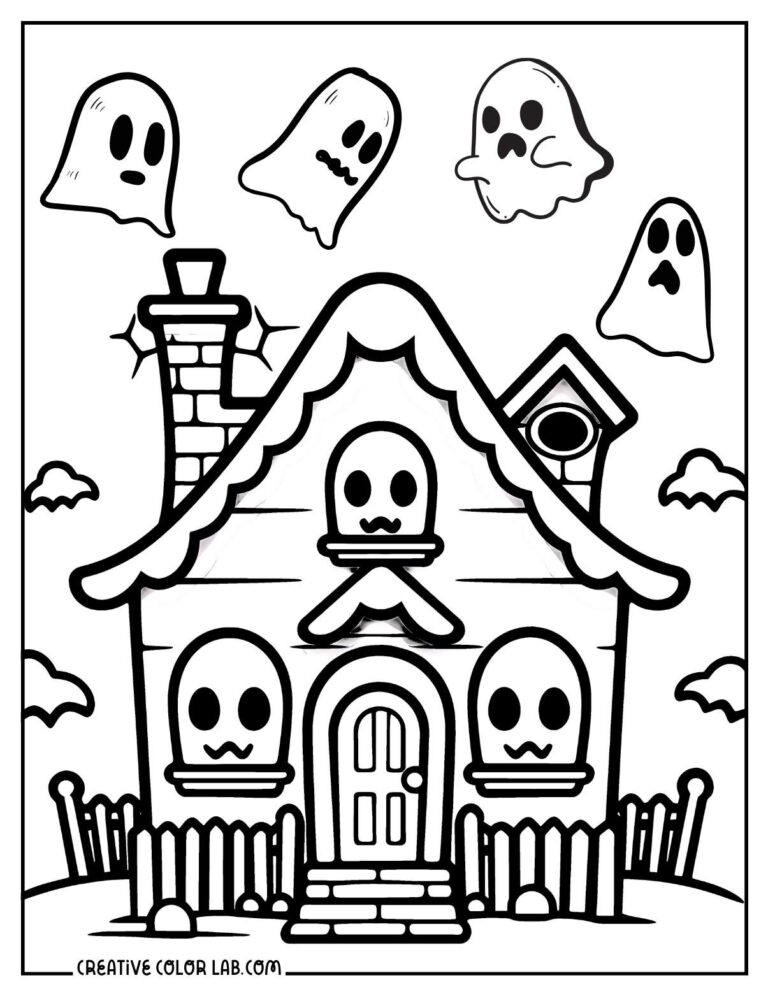 Free, Printable Halloween Ghost Coloring Pages