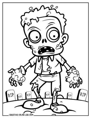 Coloring Pages of Zombies Collection to Color