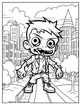 Coloring Pages of Zombies Collection to Color