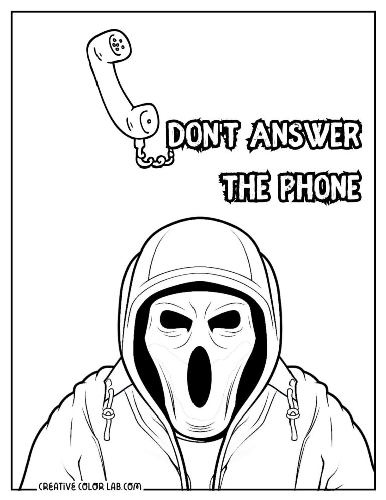 Ghostface Coloring Pages | Printables in PDF Format