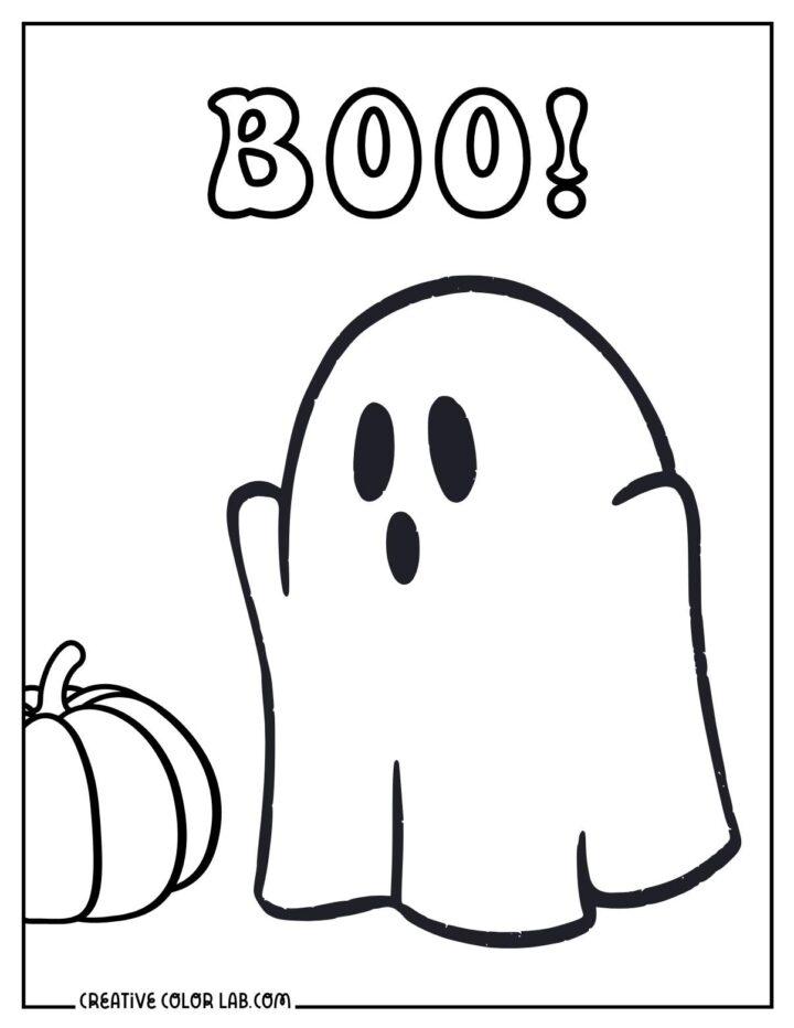 Free, Printable Halloween Ghost Coloring Pages