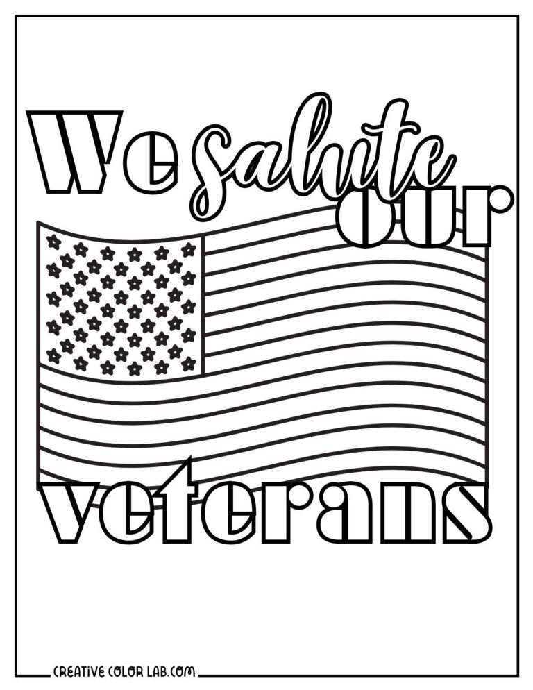 Printable Veteran's Day Coloring Pages