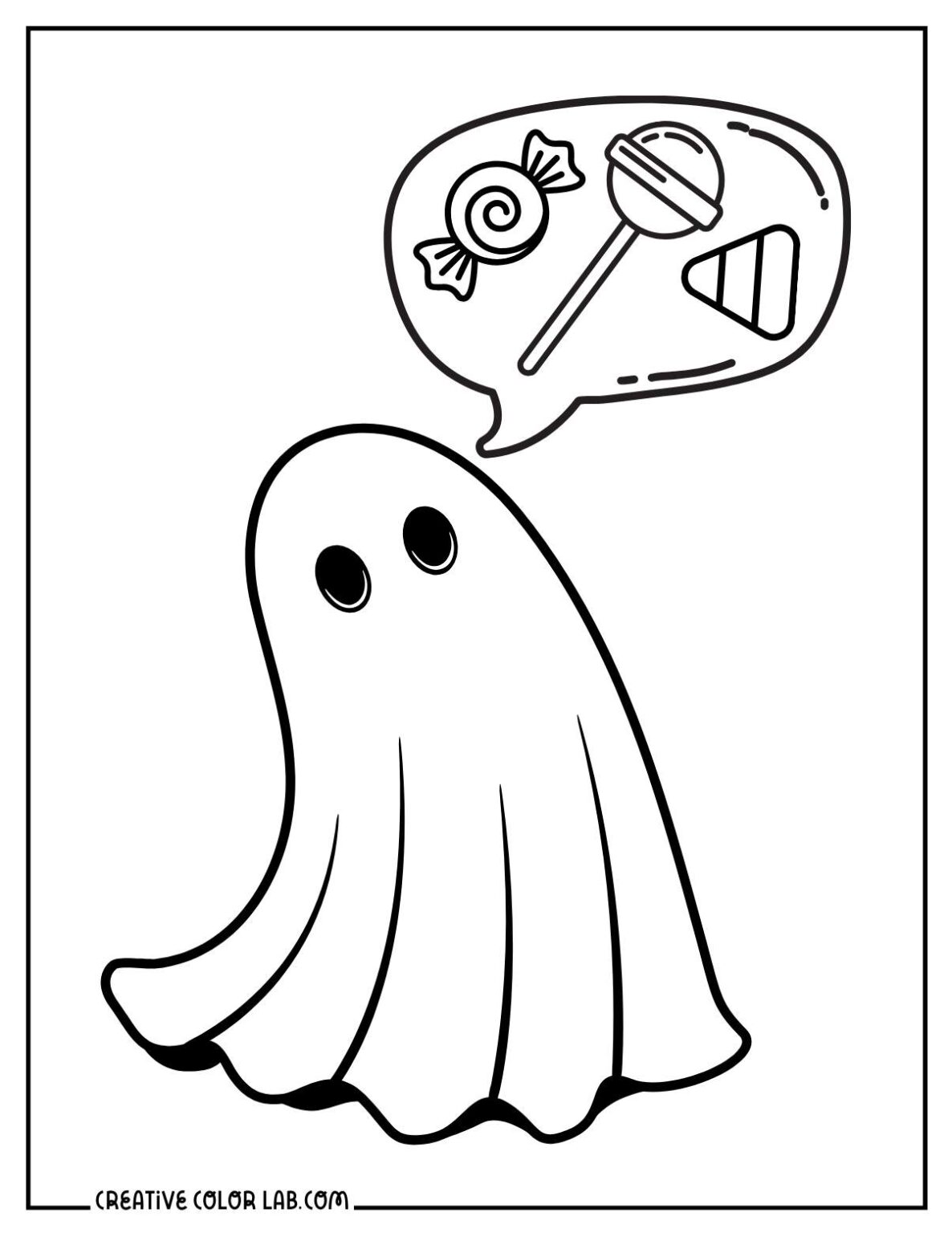 Free, Printable Halloween Ghost Coloring Pages