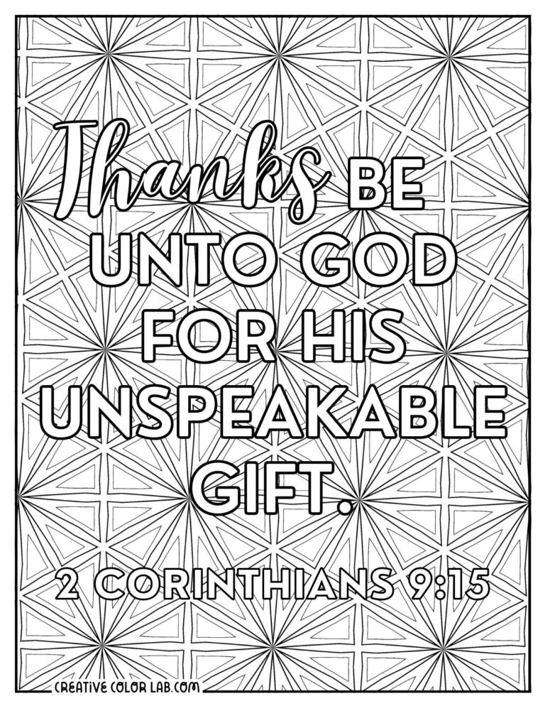 Christian Thanksgiving Coloring Pages for Sunday School