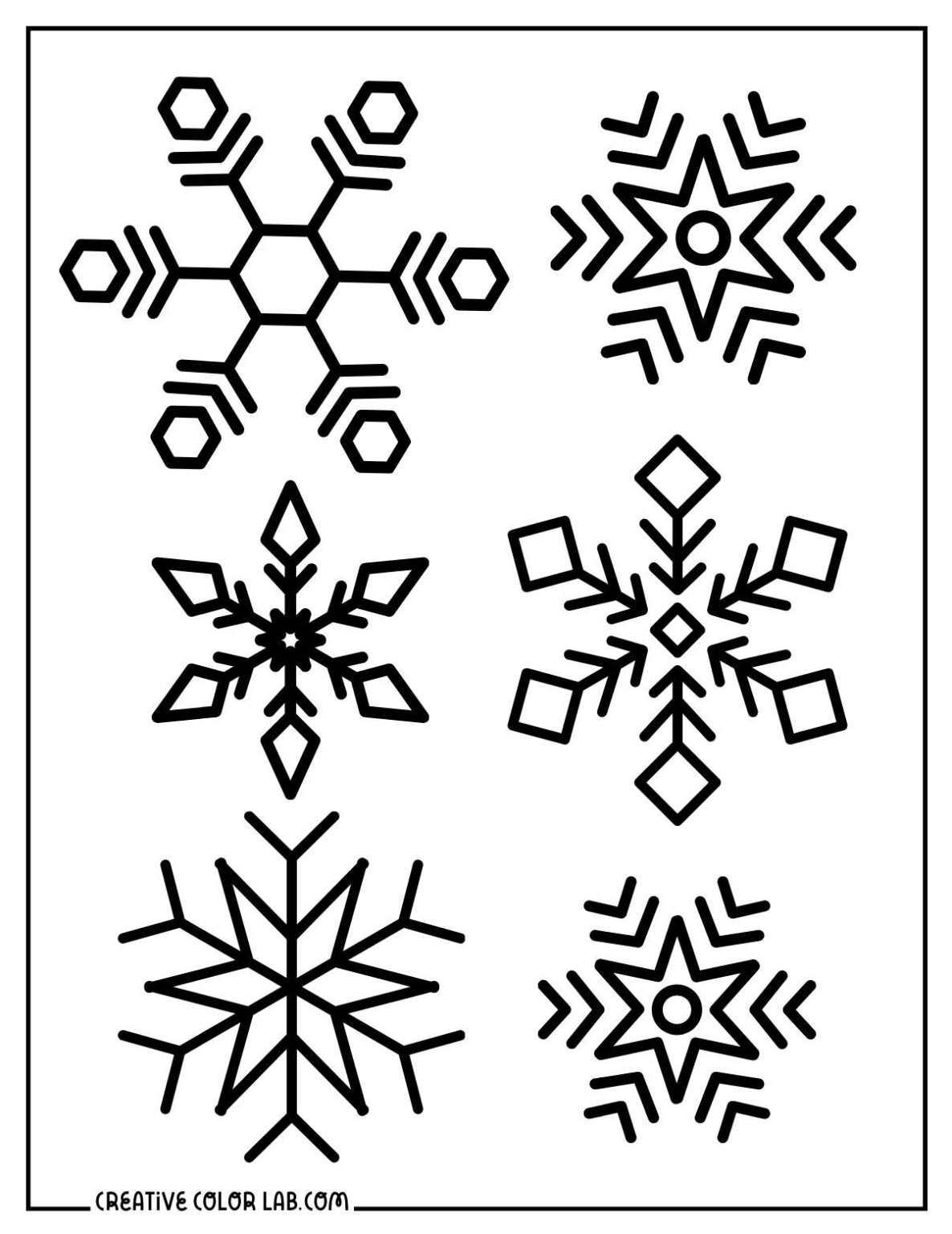 Christmas Snowflake Coloring Pages | Printable PDFs to Download