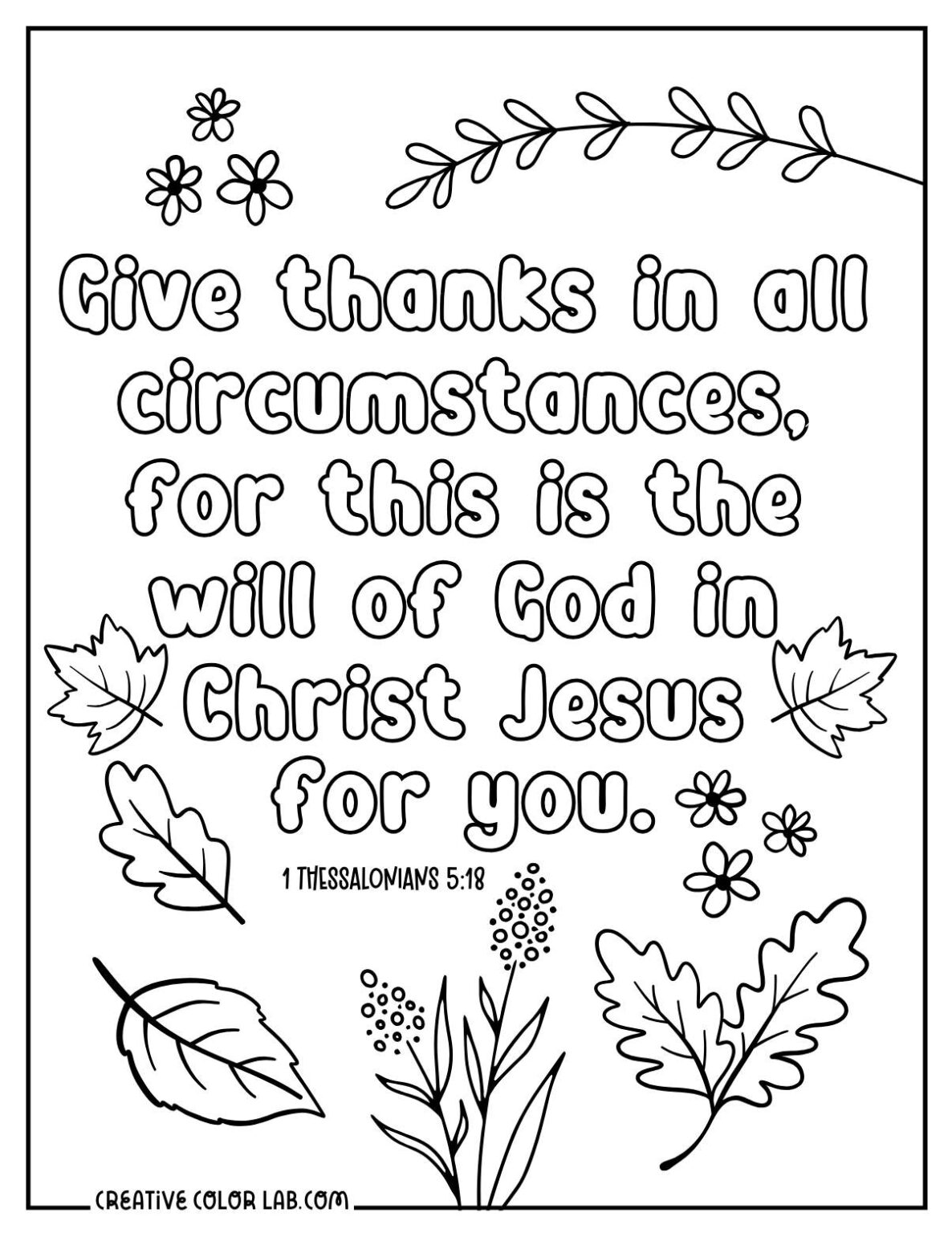 Christian Thanksgiving Coloring Pages for Sunday School