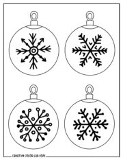 Christmas Ornaments Coloring Pages PDF Printables