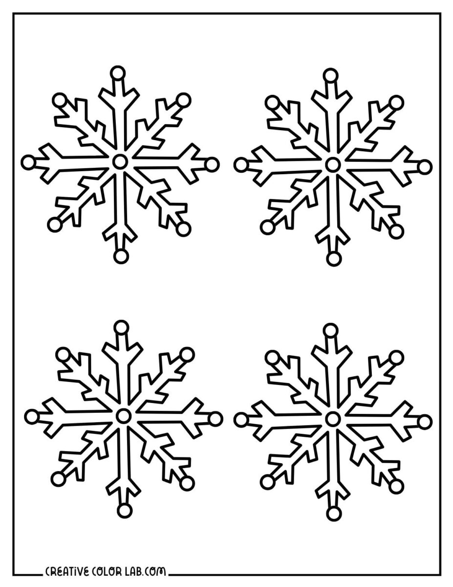 Christmas Snowflake Coloring Pages | Printable PDFs to Download