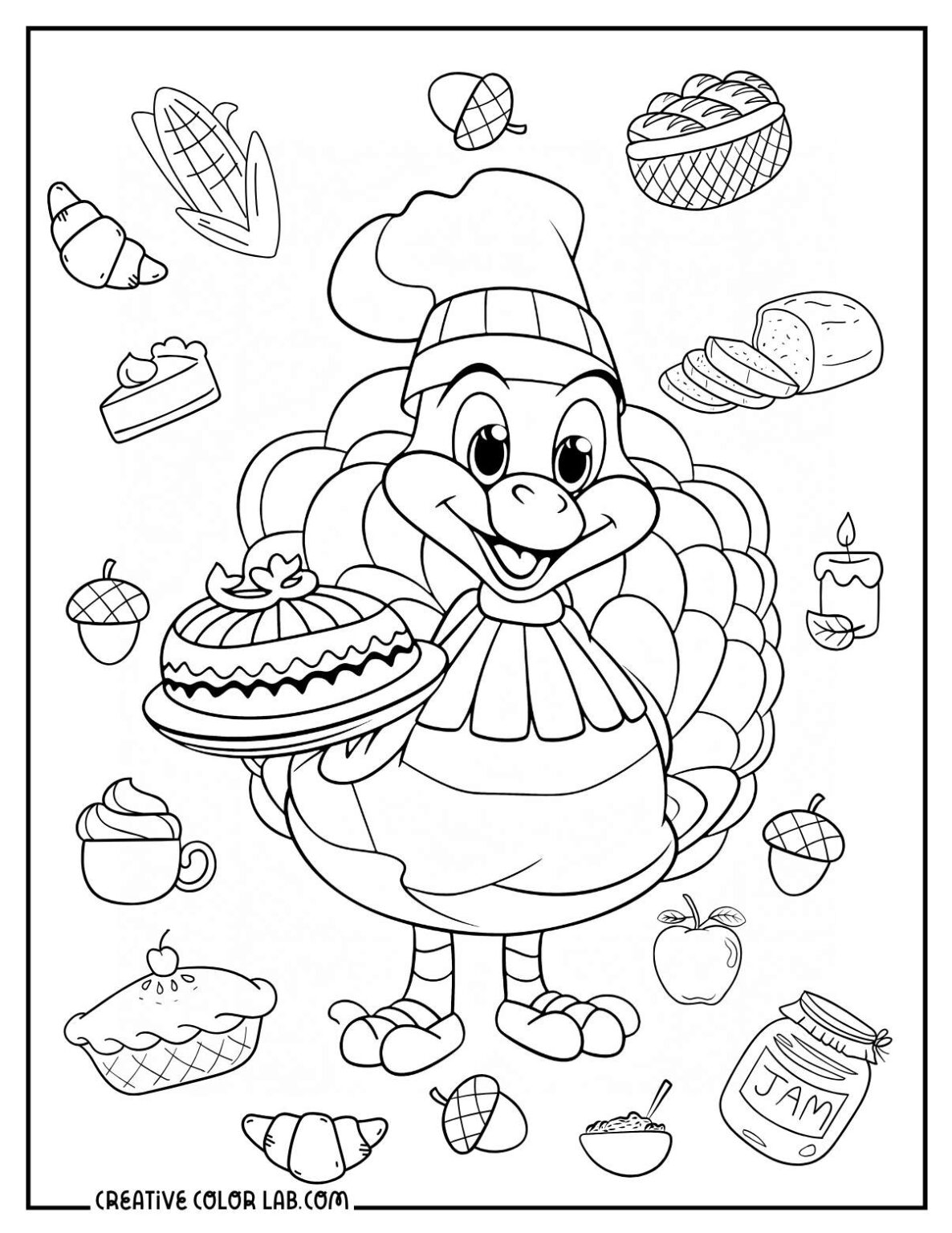 Printable Turkey Coloring Pages | Free PDF Downloads