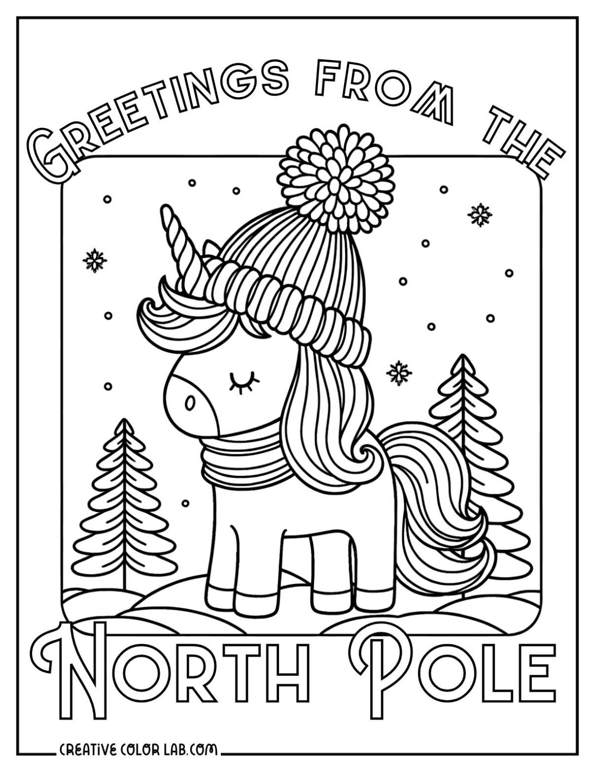 Christmas Unicorn Coloring Pages | Free Magical PDFs