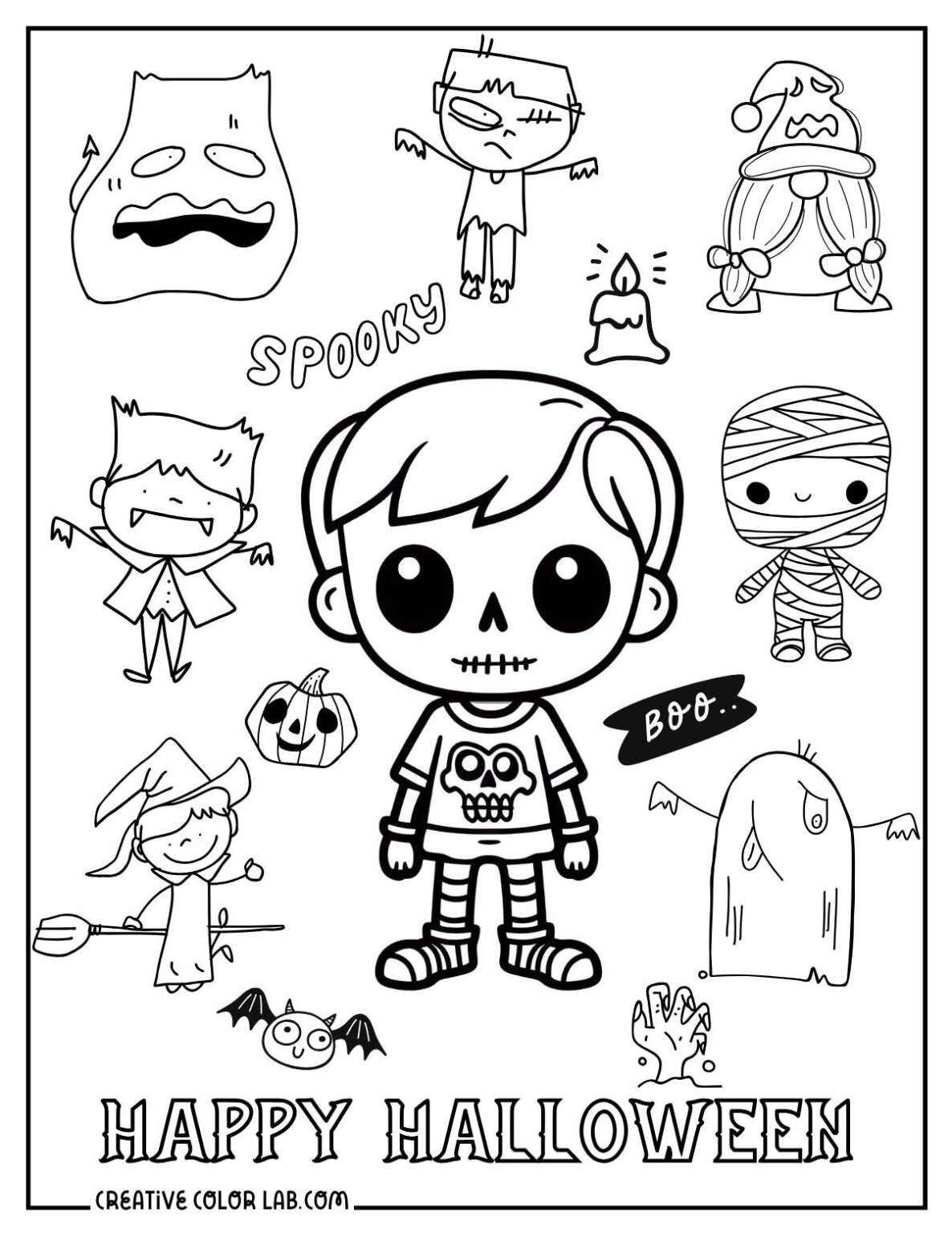 Collection of Chilling Halloween Coloring Pages