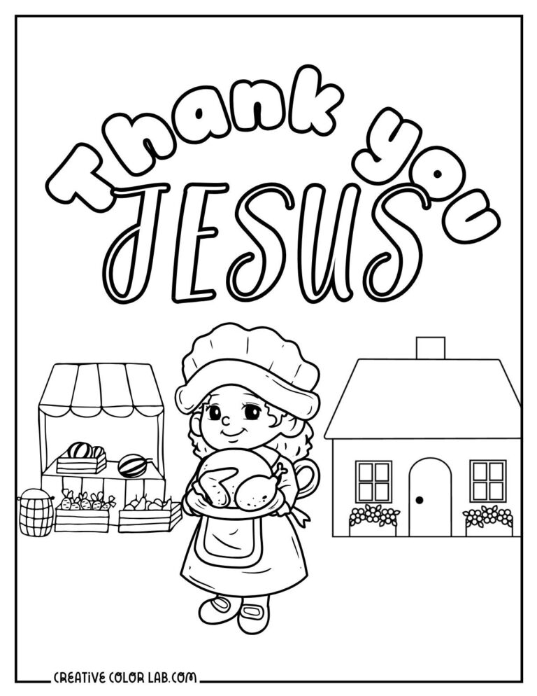 Christian Thanksgiving Coloring Pages for Sunday School