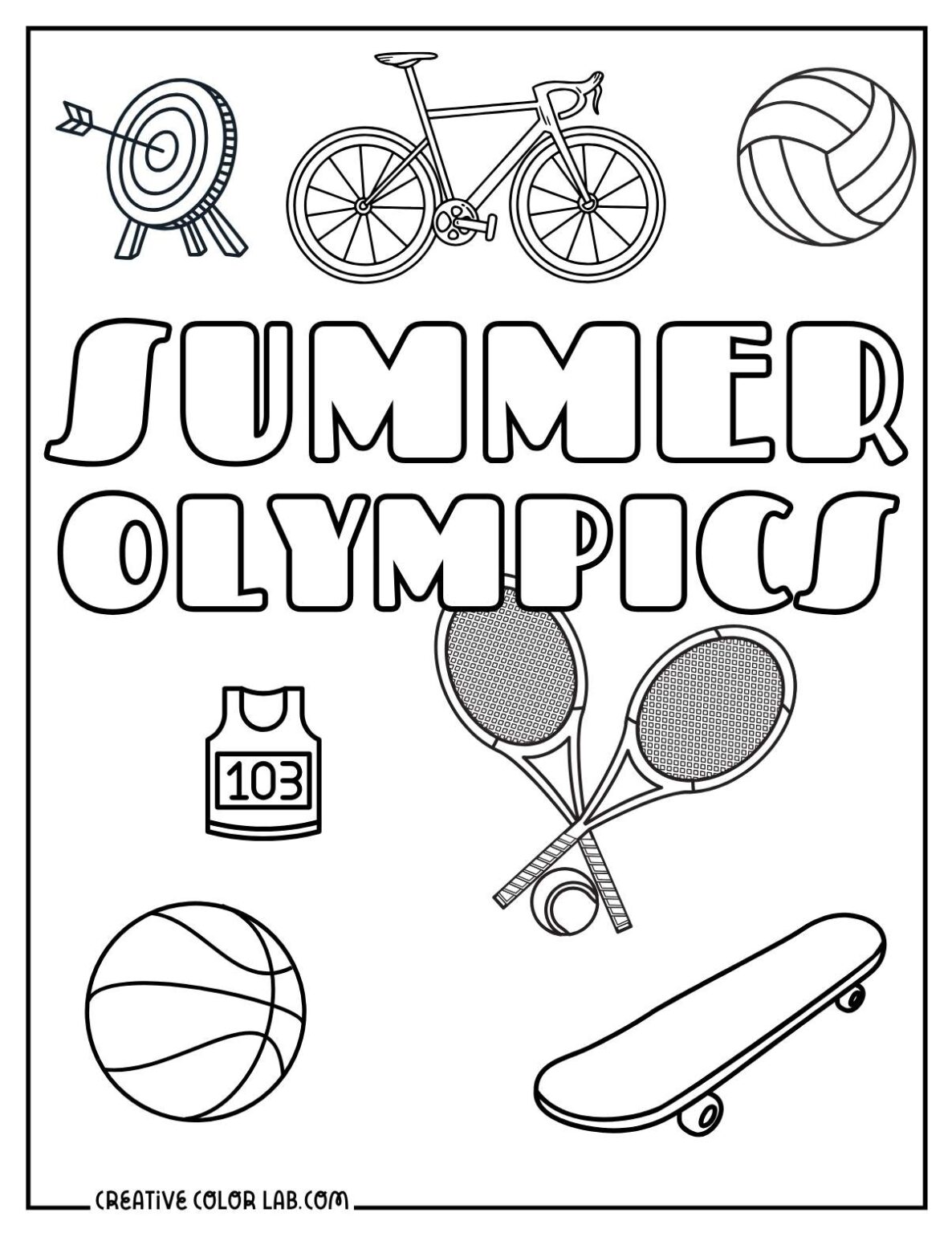 Printable Olympic Coloring Sheets