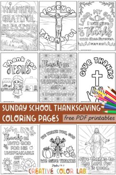Christian Thanksgiving Coloring Pages for Sunday School