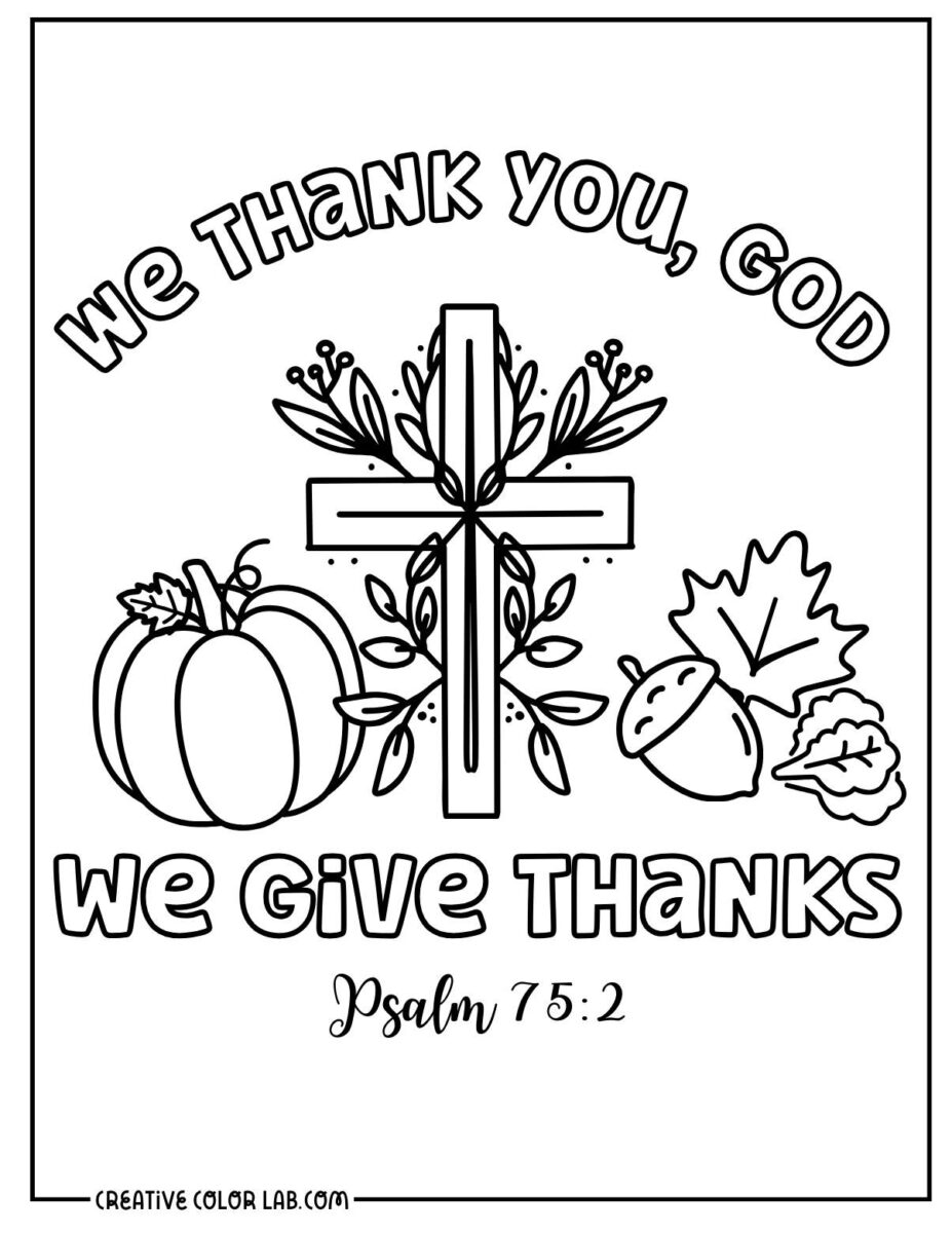 Christian Thanksgiving Coloring Pages for Sunday School