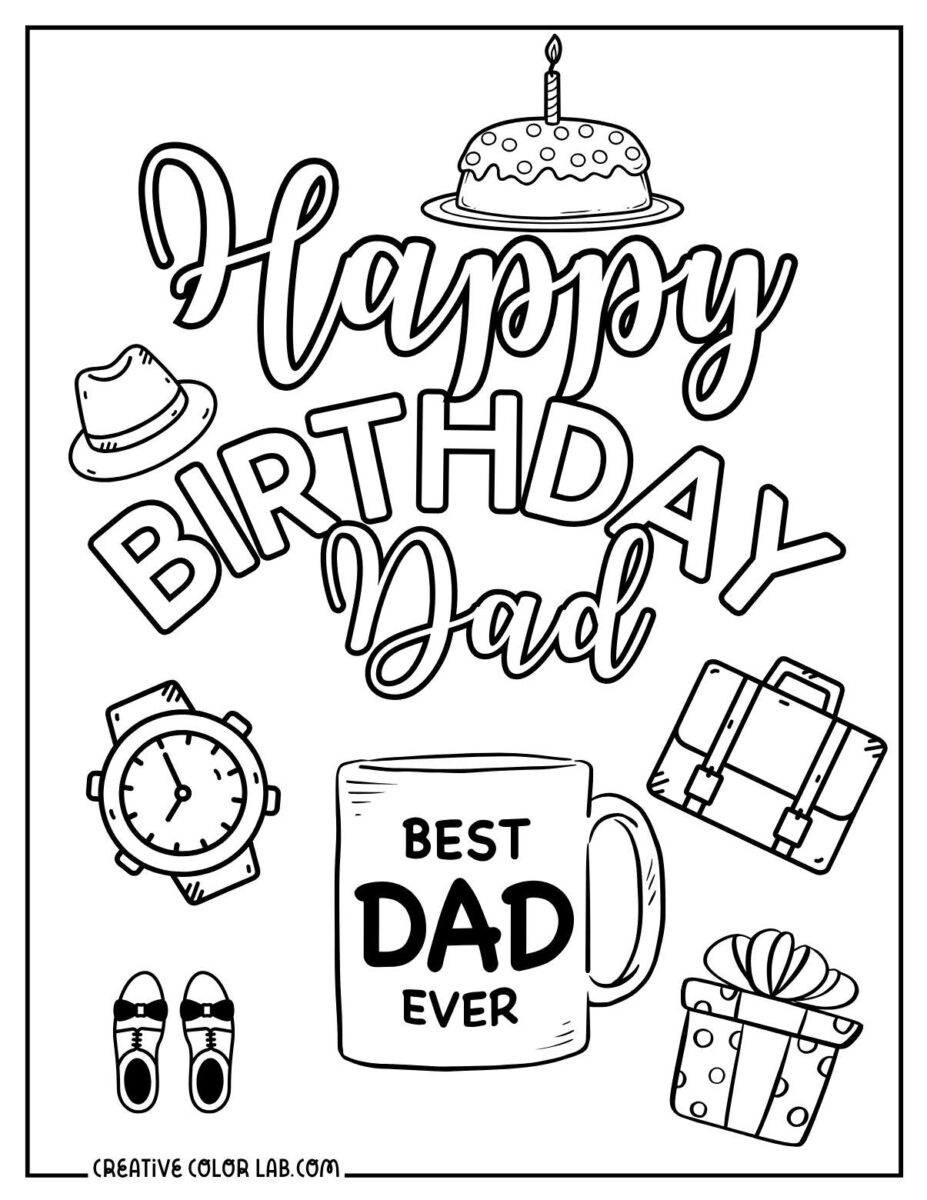 46 Happy Birthday Coloring Pages | Free PDF Printables