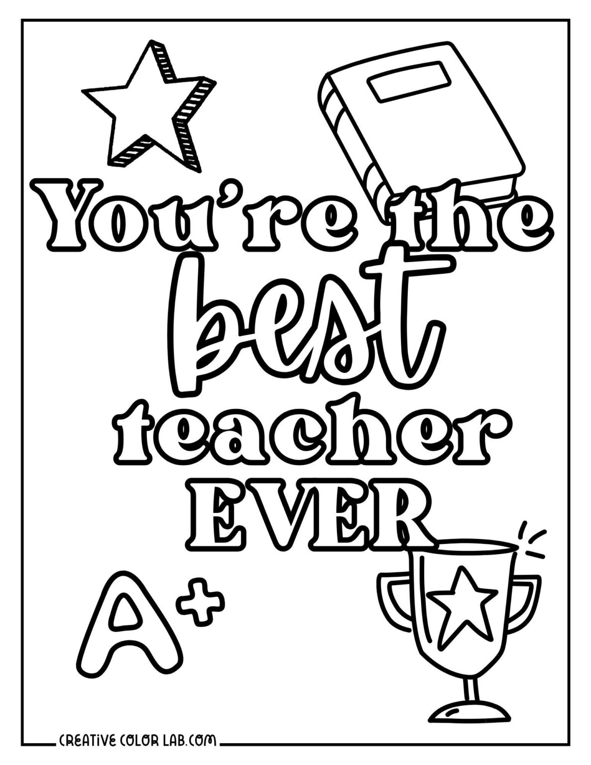 Teacher Appreciation Coloring Pages | Free PDF Printables