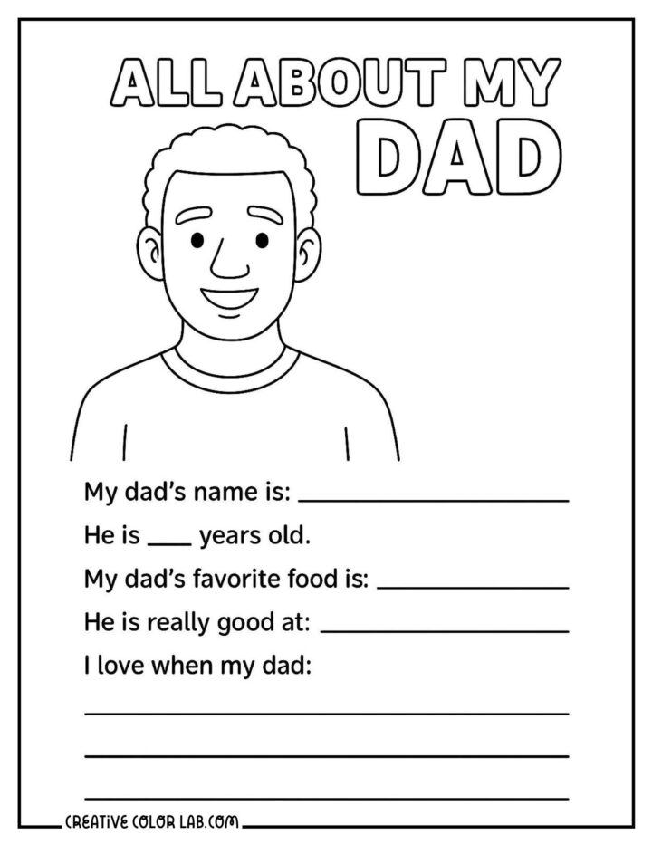 Father's Day Coloring Pages | Free PDF Printables