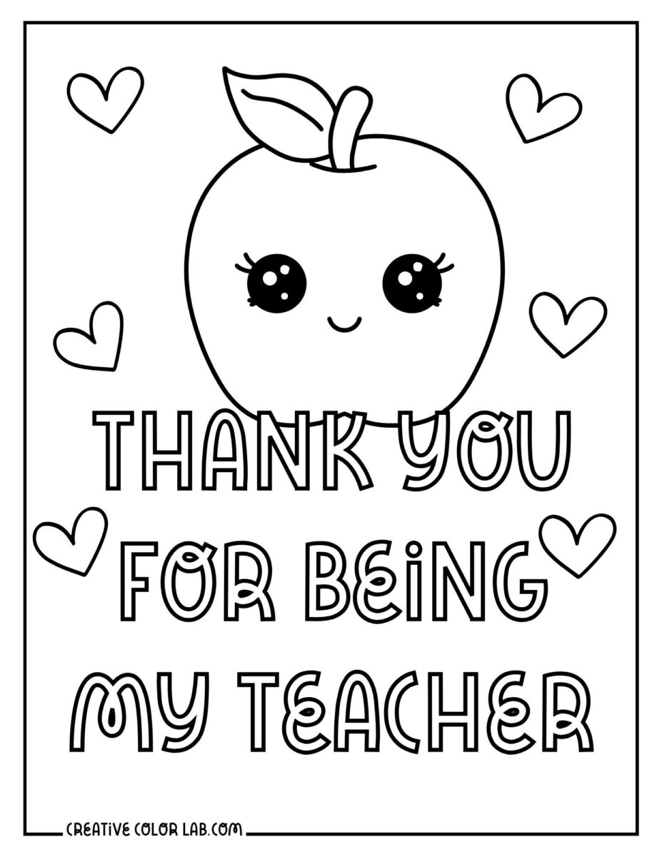 Teacher Appreciation Coloring Pages | Free PDF Printables