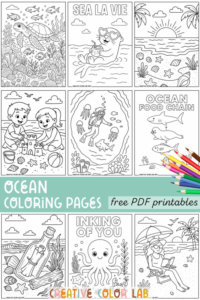 Ocean Coloring Pages | Free PDF Printables to Download