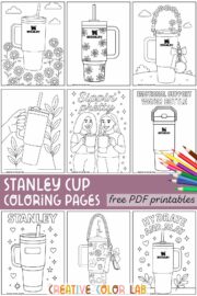Stanley Cup Coloring Pages | Tumbler Printable PDFs