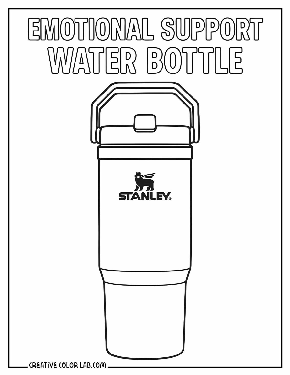 Stanley Cup Coloring Pages | Tumbler Printable PDFs